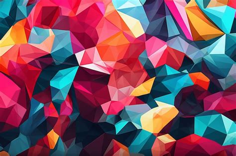 premium photo a colorful triangle background with a arrow pointing to the right