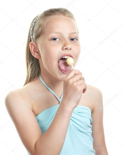 Vrolijk Meisje Met Lolly — Stockfoto © Dontcut 5715975