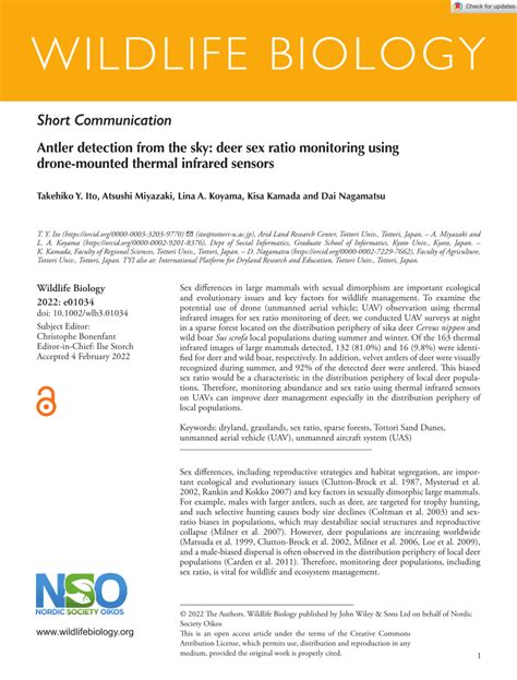 Pdf Antler Detection From The Sky Deer Sex Ratio Monitoring Using