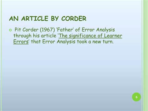 Error Analysis Lecture Pptx Educational Assessment Education