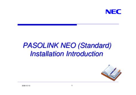 Pdf Pasolink Neo Standard Installation Introduction