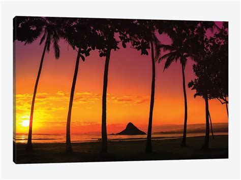 Chinamans Hat Sunset In Oa Canvas Print Jonathan Ross Photography