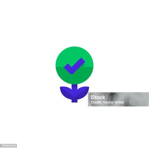 안전한 투자 아이콘 디자인 동전 체크 마크 기호가 있는 꽃 간단한 깨끗 한 전문 비즈니스 관리 개념 벡터 일러스트 레이 션 디자인 개념에 대한 스톡 벡터 아트 및 기타