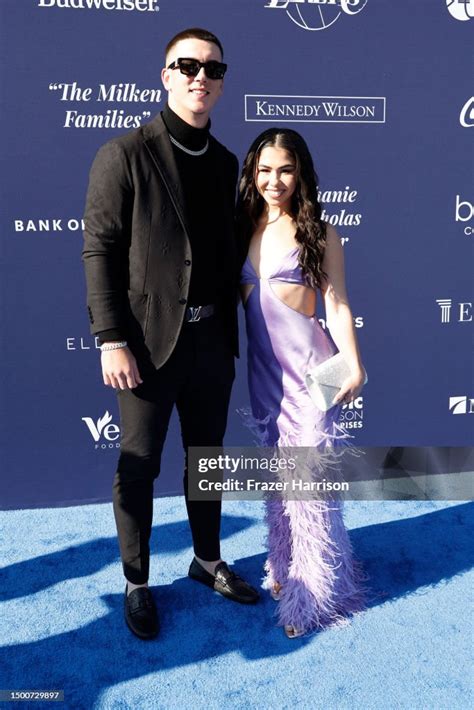 Bobby Miller And Natalie Loureda Attend The Los Angeles Dodgers News