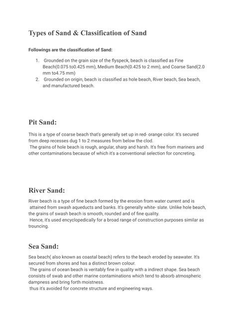 Ppt Types Of Sand Uses Properties Grain Size And Classification