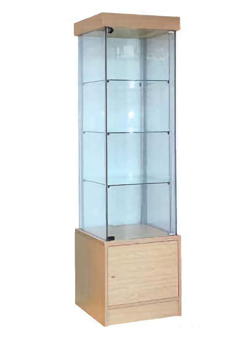 Glass Display Case Tower Single Wide Led Lights Eddies Hang Up Display Ltd