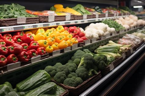 Premium Photo Produce Diversity Assorted Vegetables On Display For
