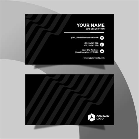 Premium Vector Free Psd Programmer Theme Black Modern And Professional Business Card Template