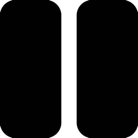 Pause Button Black Glyph Ui Icon Music Player Bar Playing Multimedia File User Interface