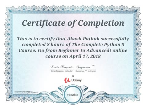 Akash Pathak On Linkedin Completion Certificate For The Complete
