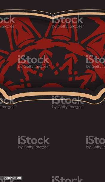 그리스 패턴의 프린트 디자인 엽서 Black 색상을 위한 벡터 템플릿입니다 텍스트 및 장식품을 위한 장소로 초대 준비 0명에