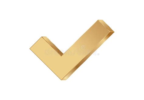 Golden Checkbox Icon For Approval And Validation Stock Vector