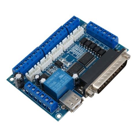 کارت کنترلر دستگاه Cnc پنج محور با پشتیبانی از نرم افزار Mach3 دارای پورت Lpt