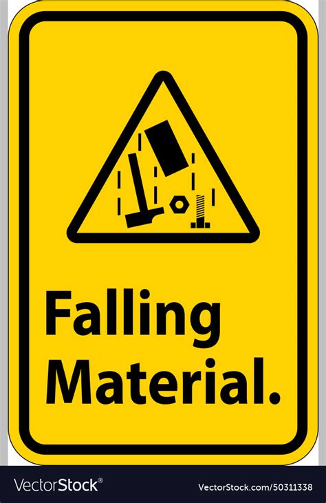 Caution Sign Falling Material Royalty Free Vector Image