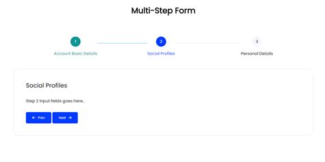 Github Irfan O Multi Step Form Created Multi Step Form With Html Css And Javascript For Project