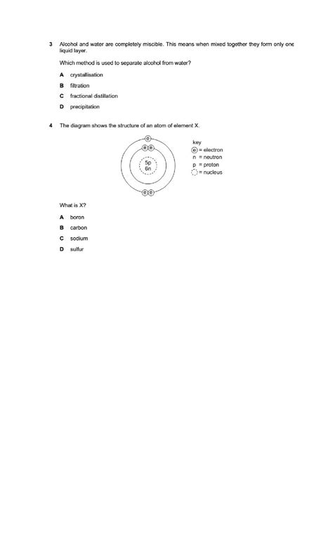 Solution Chem Igcse 0620 Practice Test 26 Mcqs Based Studypool