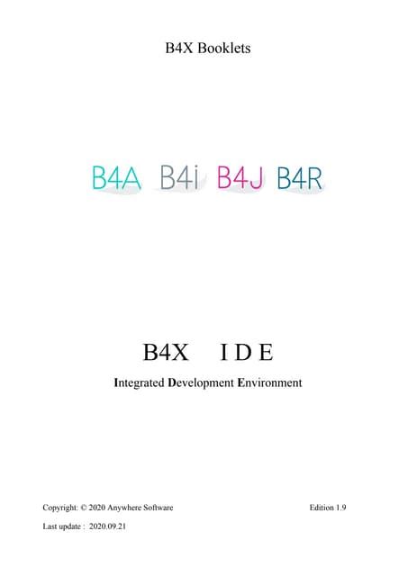 B4x Programming Ide Pdf Desktop Publishing Computer Software And
