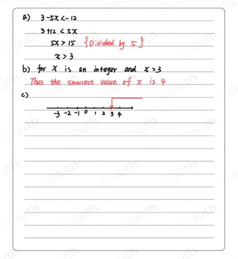 Solved Solve The Inequality 3 5x B If X Is An Integer Determine