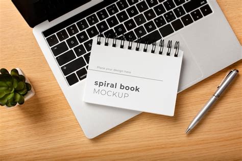 나선형 노트북 목업 디자인 프리미엄 Psd 파일