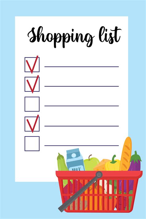 Grocery Shopping Paper List At Tina Lown Blog
