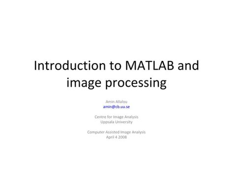 intro matlab and convolution islam ppt