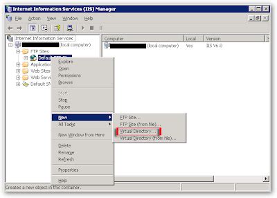 WeB LoG S JuUiER Create FTP Virtual Directory On M WD Server