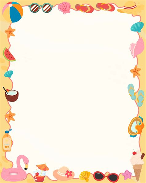 Summer Borders 12 Free Pdf Printables Artofit