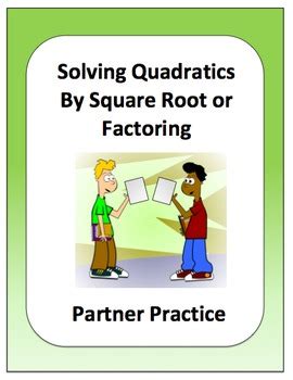 Algebra Solving Quadratic Equations Partner Review By Algebra All