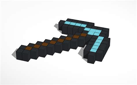 3d Design Minecraft Pickaxe Tinkercad
