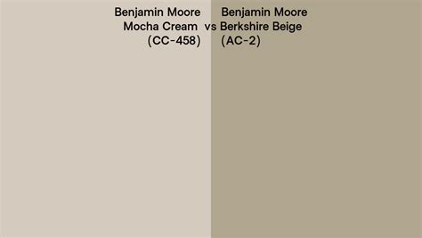Benjamin Moore Mocha Cream Vs Berkshire Beige Side By Side Comparison