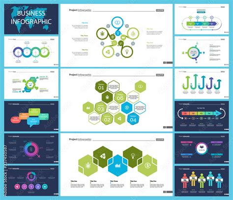 Vetor De Business Infographic Creative Design Set Can Be Used For Annual Report Web Design