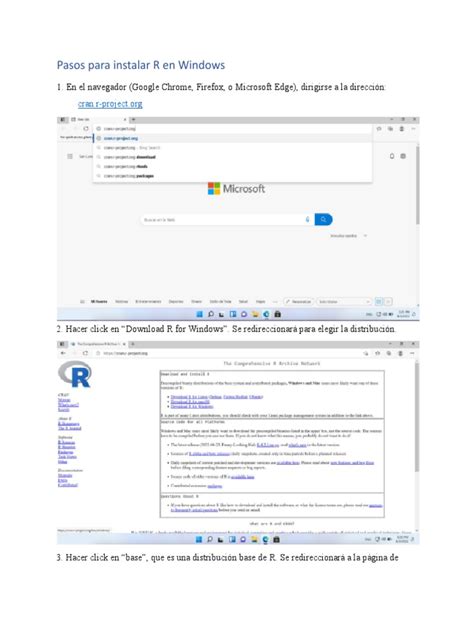 Tutorial Instalacion De R Rstudio Pdf Microsoft Windows Informática