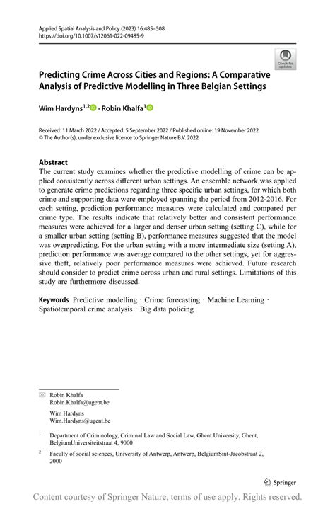 Predicting Crime Across Cities And Regions A Comparative Analysis Of