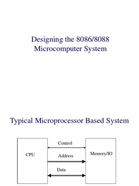 Designing The 80868088 Microcomputer System Pdf Central Processing