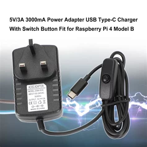 5v 3a Usb Type C Power Supply 5v 3a Dc Model B For Raspberry Pi 4 Uk Plug Uk £8 38 Picclick Uk
