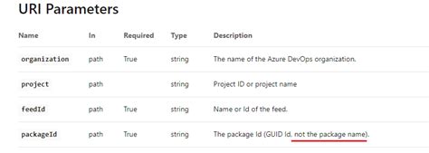 How Do I Get The Packageid For Azure Devops Api Stack Overflow