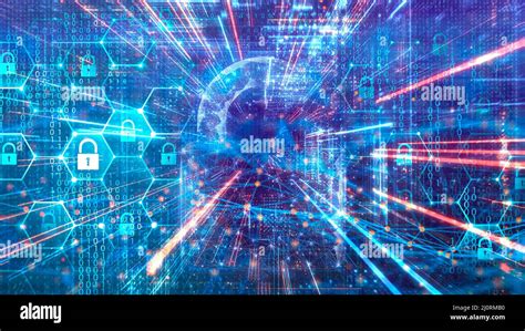 Encrypted Data Flowing Through Cyberspace Data Transformation Concept