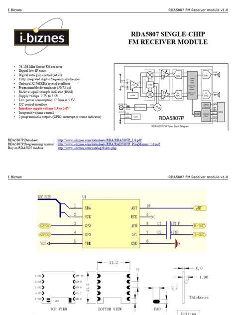 Rda5807 Fm Radio Transmitter Pdf