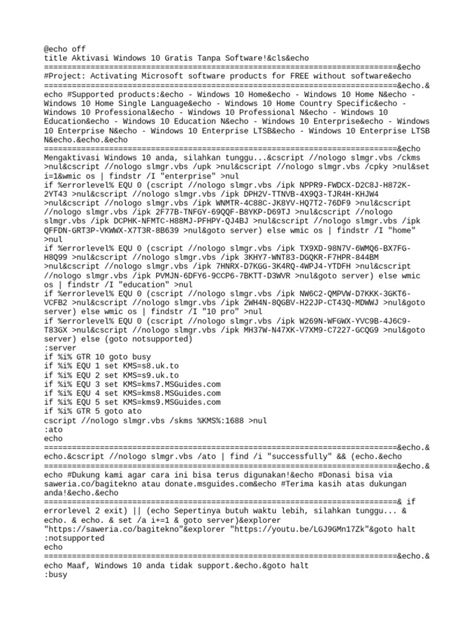 Windows 10 Activation Pdf Microsoft Windows Windows 10