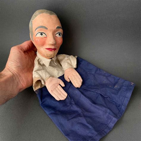 Vintage Wpa Grandfather Hand Puppet ~ 1930s Rare Once Upon A Puppet