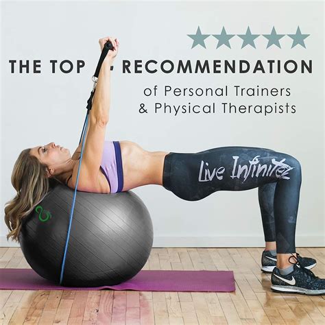 Live Infinitely Exercise Ball 55cm 95cm Review Yoga Gear