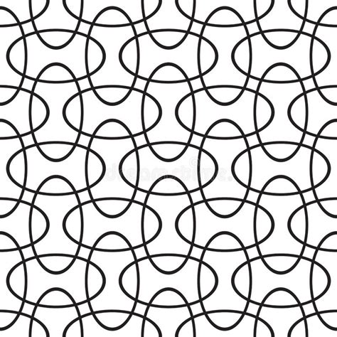 Geometric Seamless Pattern With Intersecting Lines Grids Cells Criss Cross Background Vector