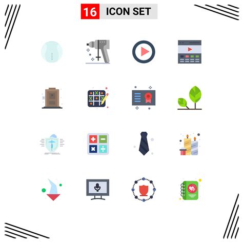 Set Of 16 Commercial Flat Colors Pack For Living User Video Interface Set Of 16 Commercial Flat Colors Pack For Living User Video Interface