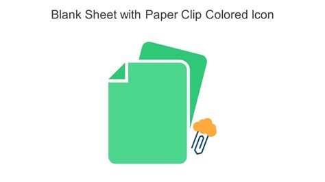 Blank Sheet With Paper Clip Colored Icon In Powerpoint Pptx Png And