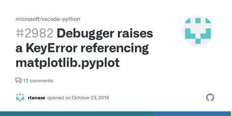 Debugger Raises A Keyerror Referencing Matplotlibpyplot · Issue 2982