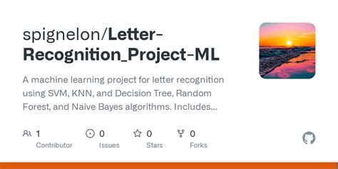 GitHub Spignelon Letter Recognition Project ML A Machine Learning