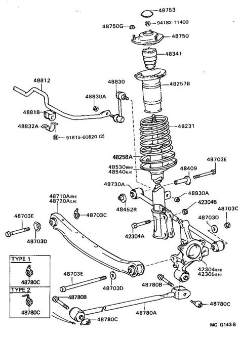 1994 Lexus Ls 400 Nutfor Rear Suspension Support Sed Brakes Spring