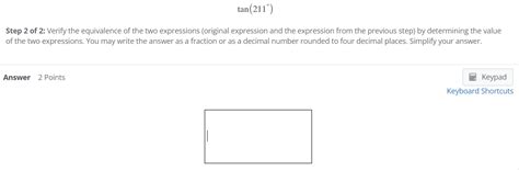 Solved Step 2 Of 2 Verify The Equivalence Of The Two