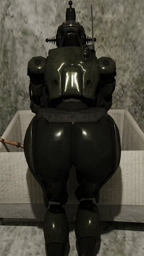 Rule 34 3d 3d Artwork 3d Model Android Assaultron Assaultron Fallout Assaultronix Bent