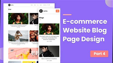 Ecommerce Website HTML CSS Blog Page Design For Ecommerce Site YouTube